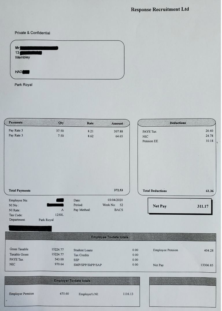 Application Form - Response Recruitment